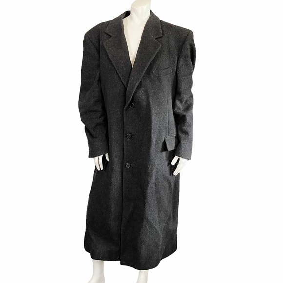 Saks Fifth Avenue | Jackets & Coats | Vintage Saks Charcoal Grey Wool ...
